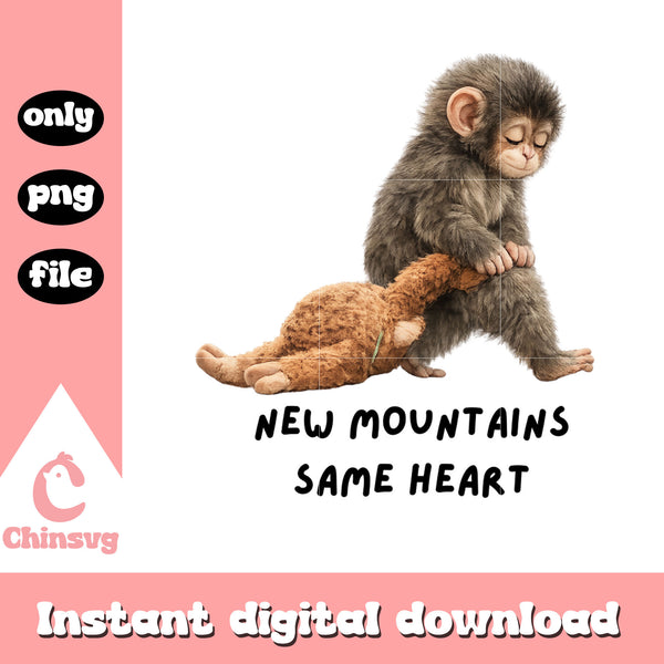 New mountains same heart quote png, monkey punch art png – Chinsvg