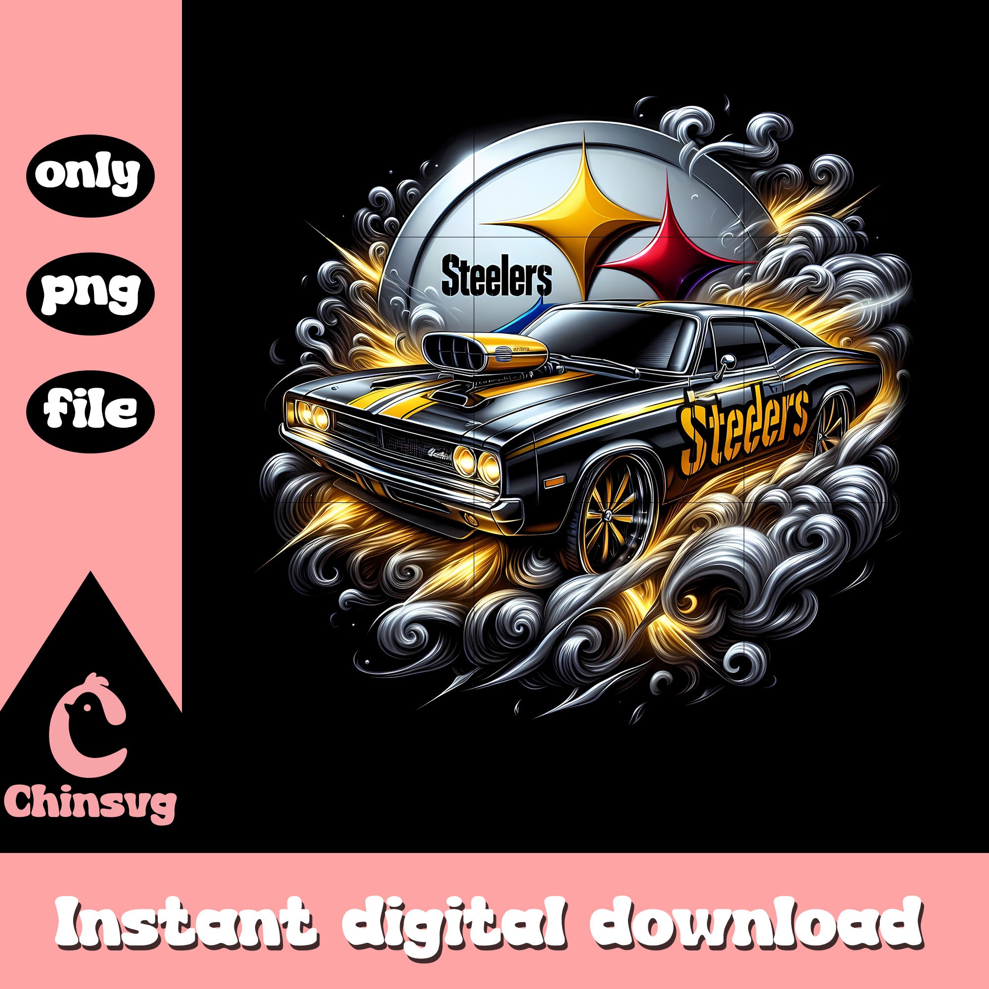 Nfl car Steelers design png, Pittsburgh Steelers team png – Chinsvg