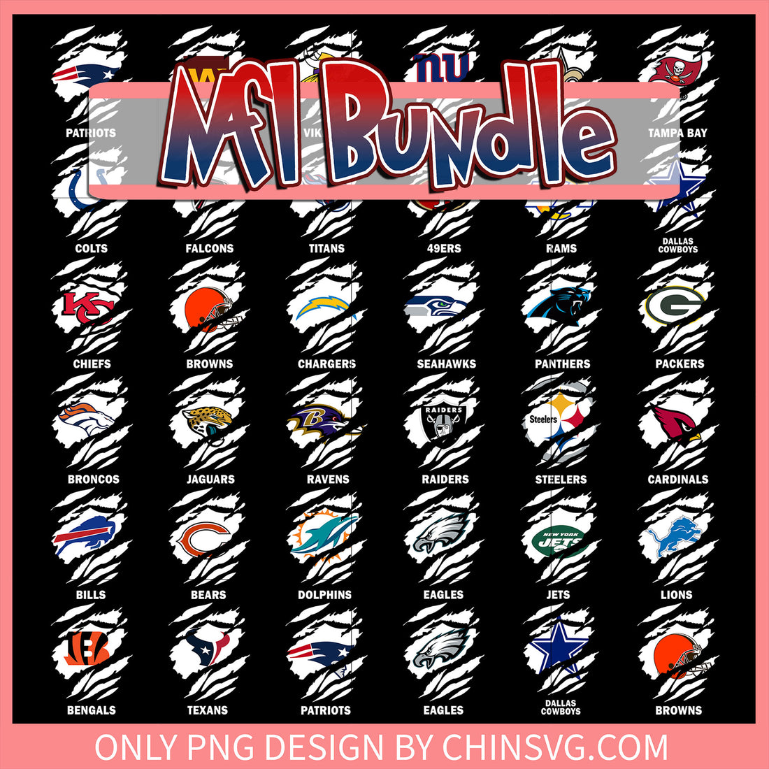 Nfl logo scratch design bundle png, nfl football png, nfl logo png ...