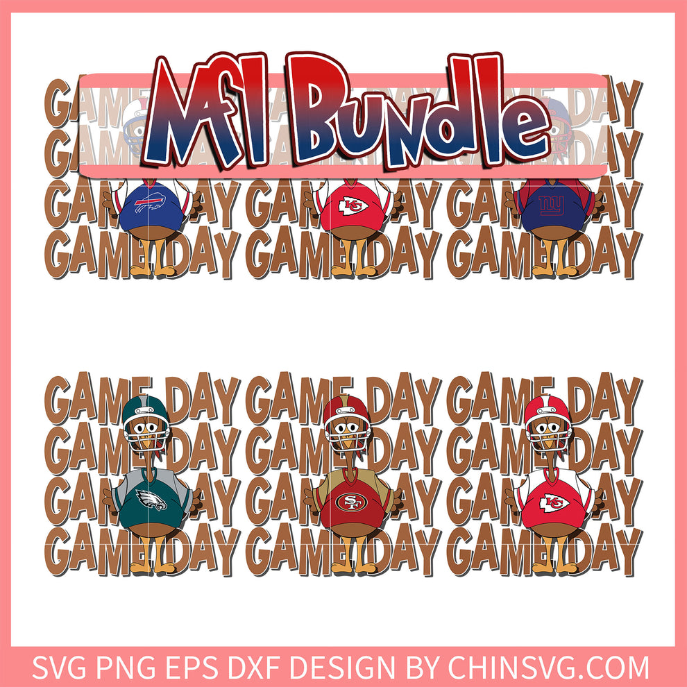 Nfl turkey gameday bundle svg, nfl teams svg, logo svg – Chinsvg