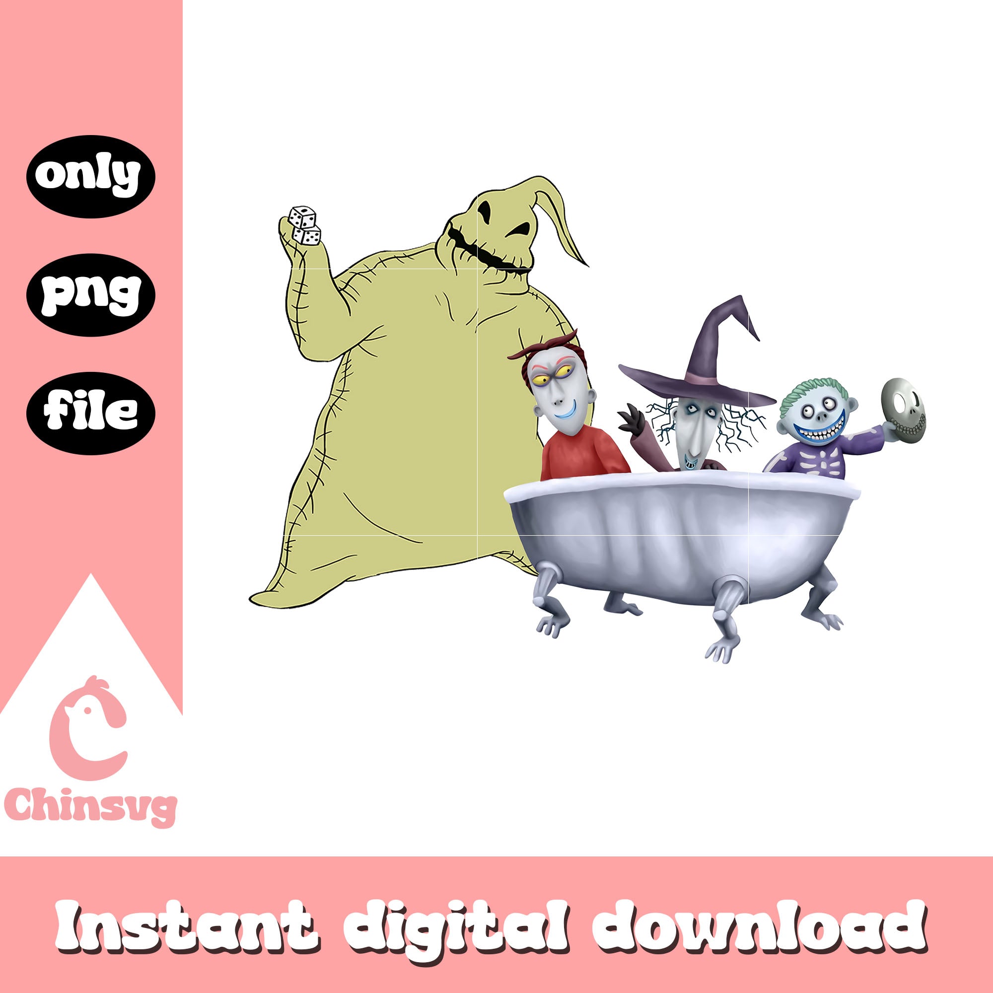 Oogie lock shock barrel design png, oogie boogie friends png – Chinsvg