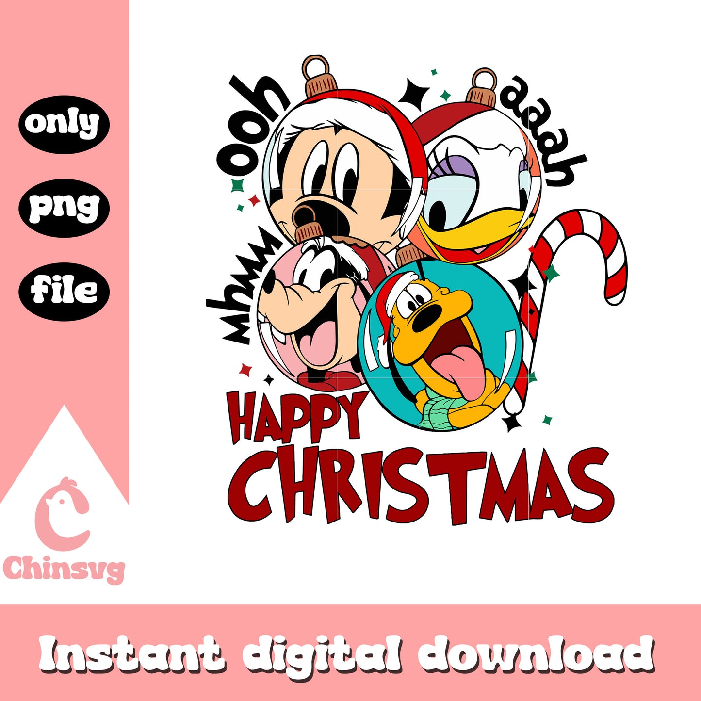 Ooh happy christmas ball mickey friends png, disney cartoon png – Chinsvg