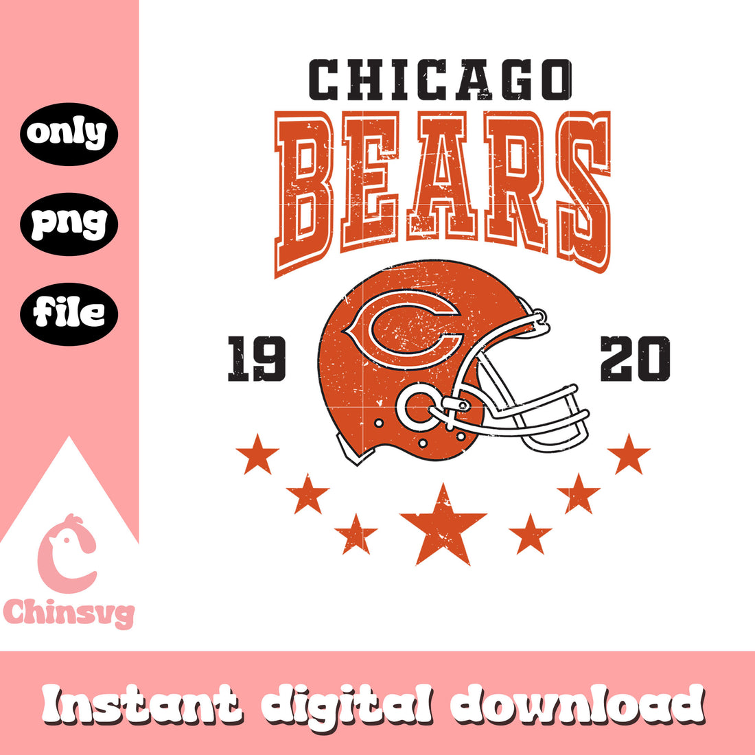 Orange helmet star bears png, chicago bears designs png – Chinsvg
