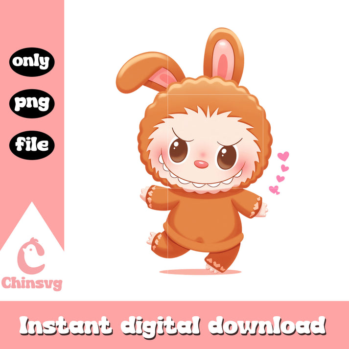 Orange labubu doll clothes design png, orange labubu png – Chinsvg