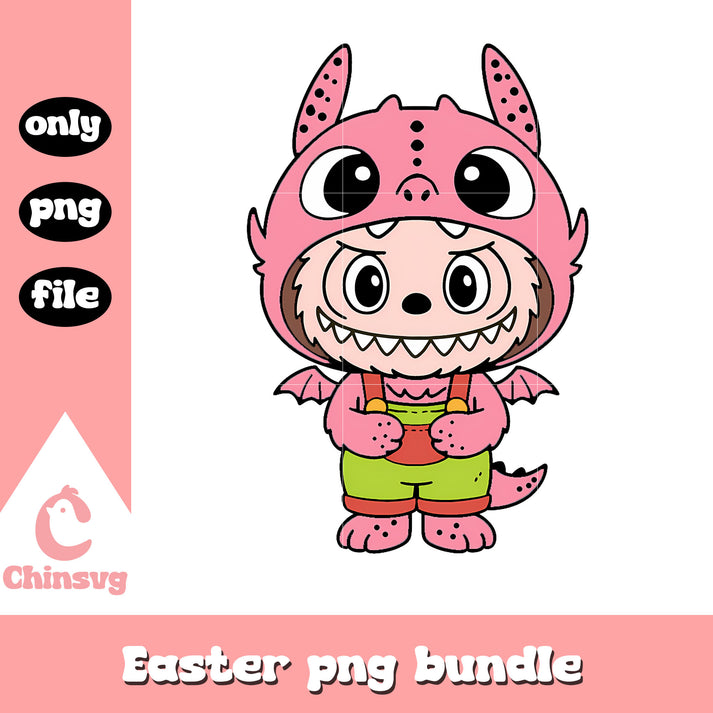 Pastel pink baby dragon labubu cute doll png, labubu colors png – Chinsvg