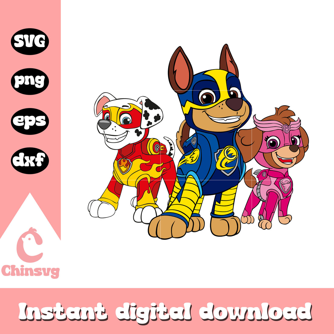 Paw patrol team members mighty pups svg, paw patrol mighty pups png ...