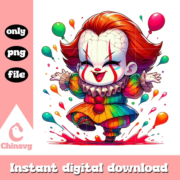 Pennywise chibi halloween design png, it halloween png – Chinsvg