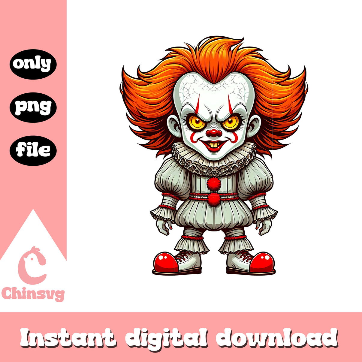 Pennywise chibi smiling horror png, pennywise horror png – Chinsvg