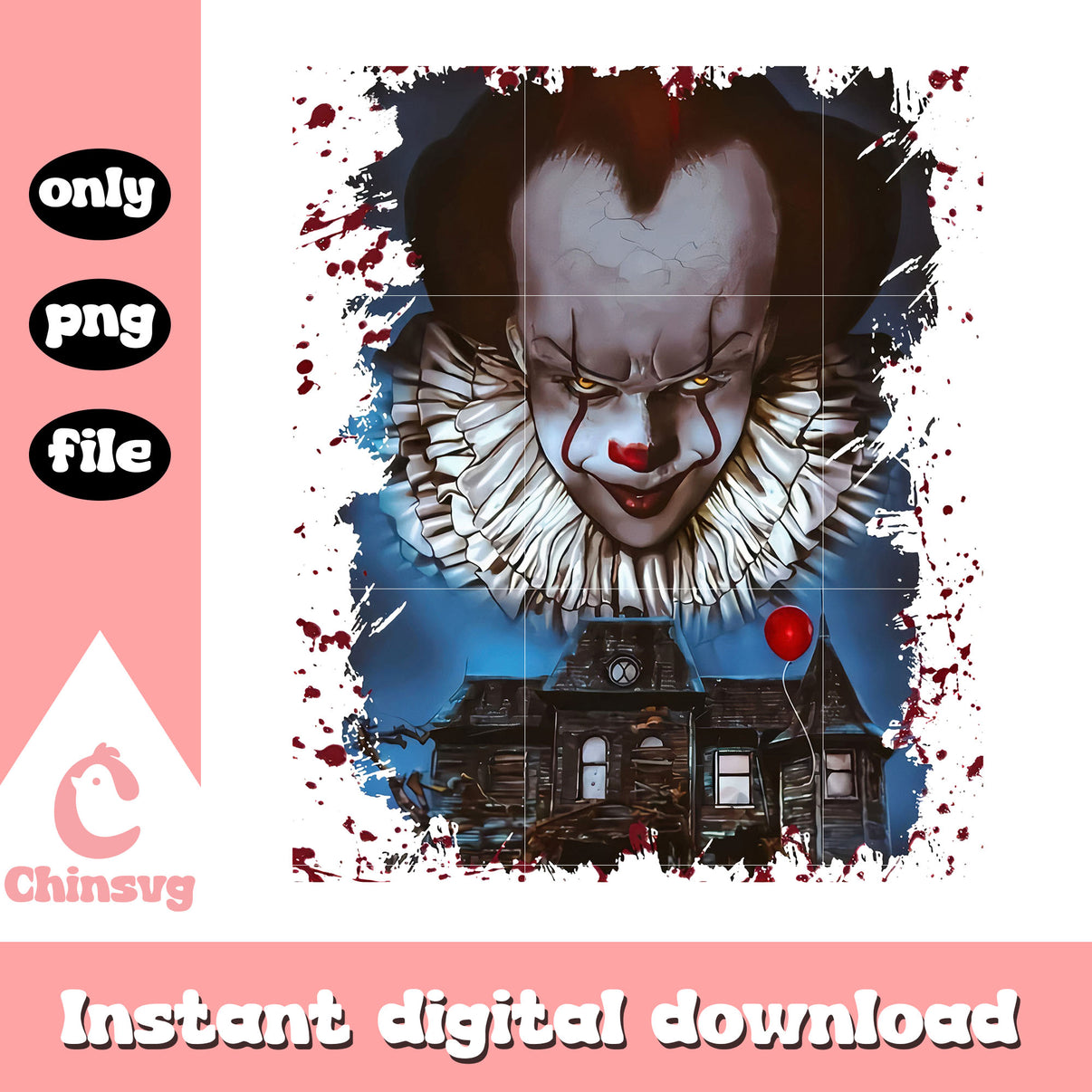 Pennywise halloween design png, film horror it png, it halloween png ...