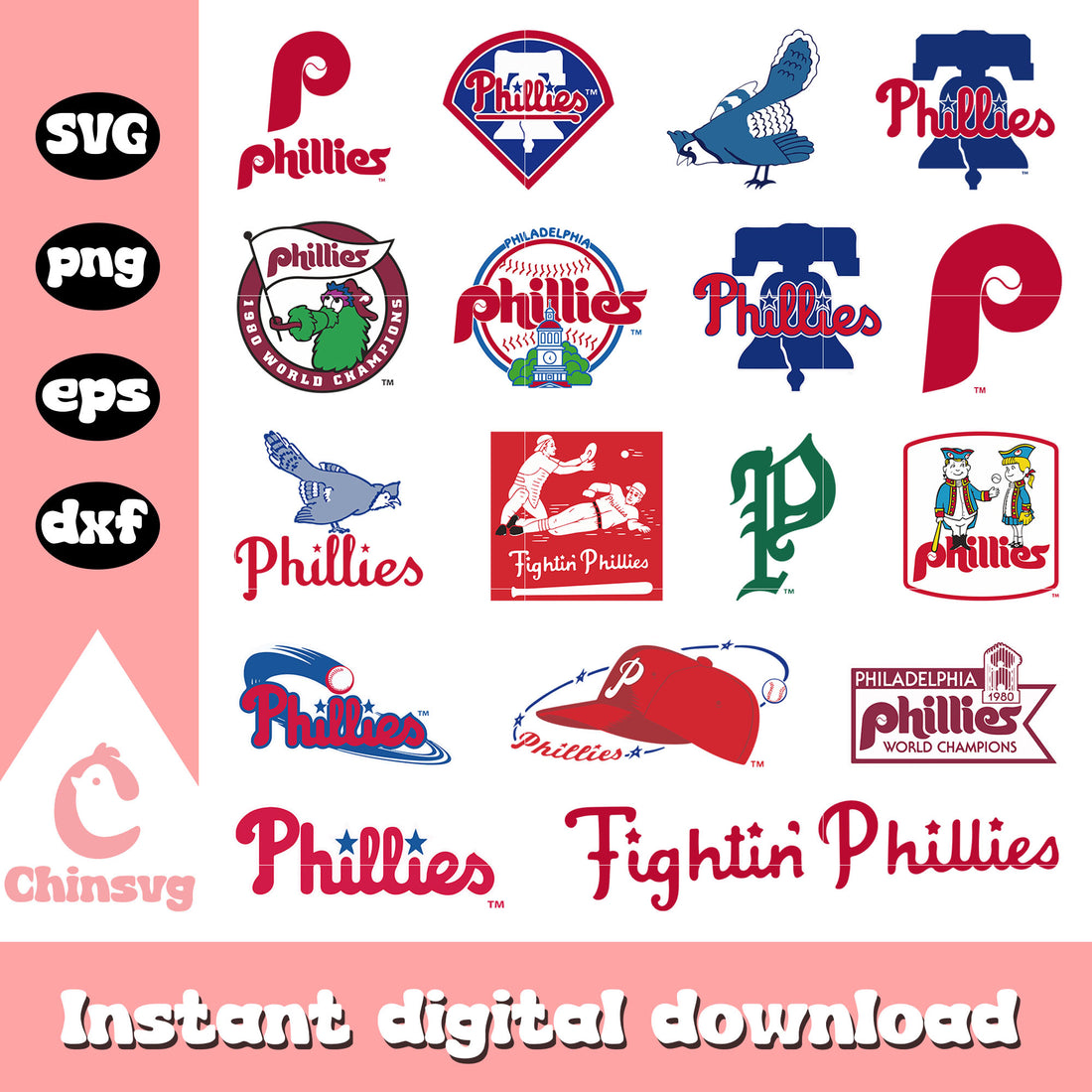 Philadelphia phillies logo design bundle svg, philadelphia phillies sv ...