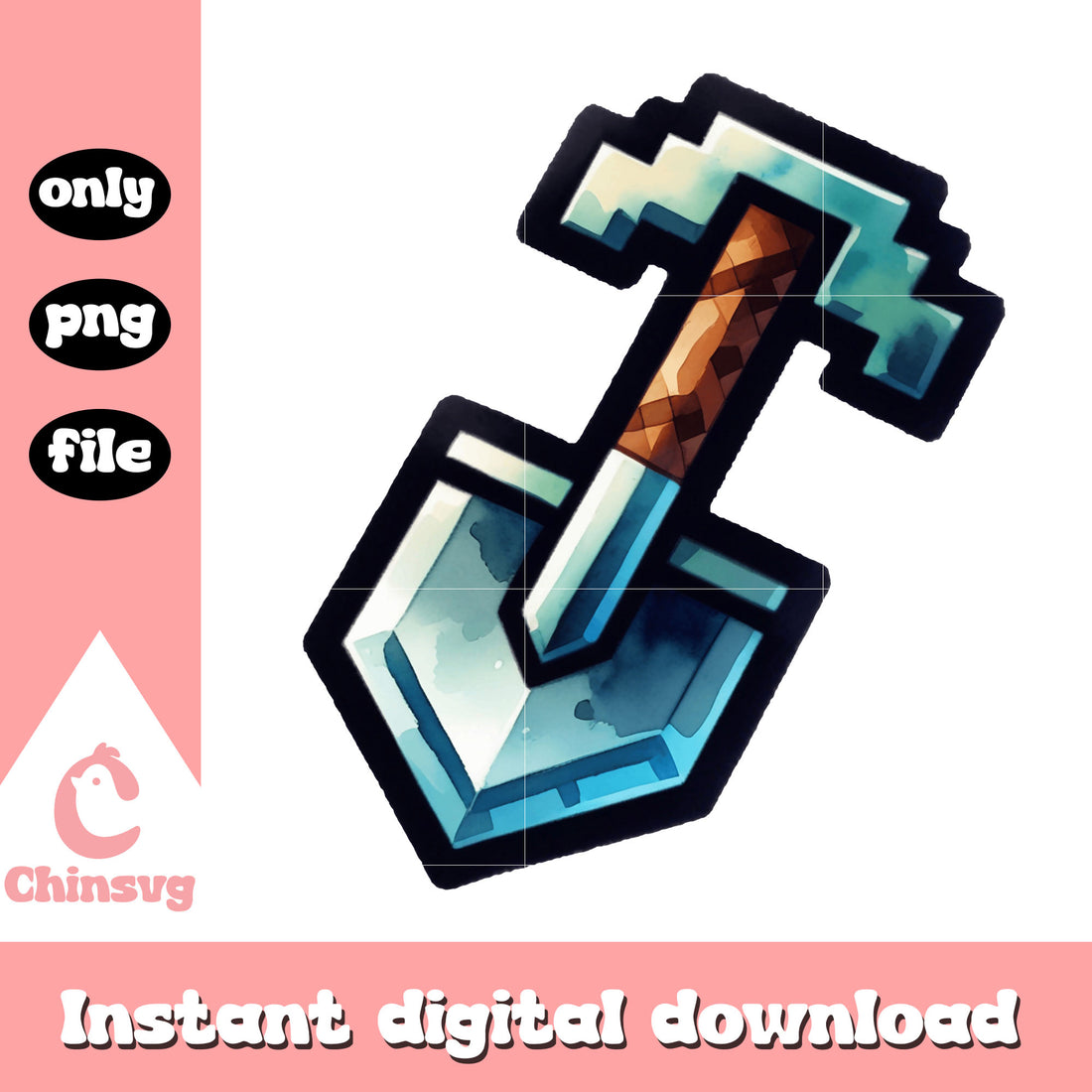 Pickaxe diamond minecraft design png, diamond pickaxe png – Chinsvg
