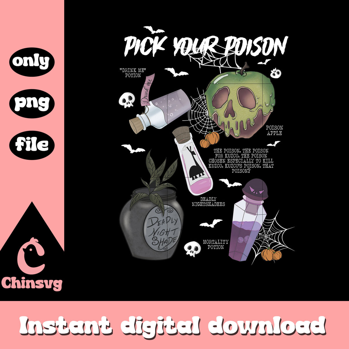 Pick your poison cartoon clipart png, jack skellington cartoon png ...