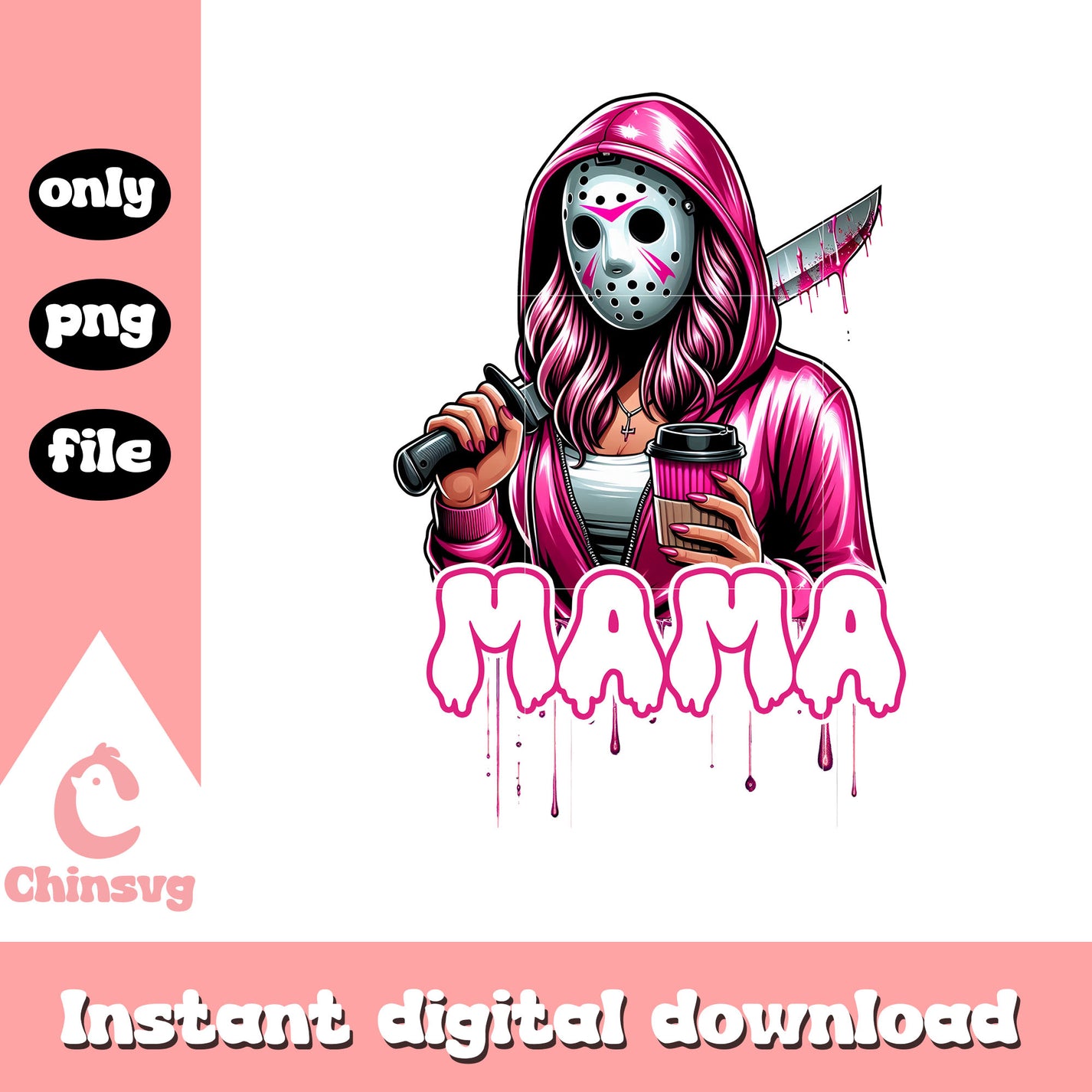 Pink Jason Voorhees mama png, horror movies png, mama png – Chinsvg