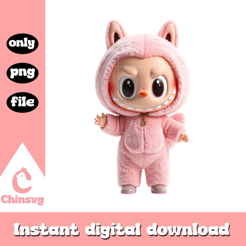 Pink doll labubu clothes design png, labubu clothing png – Chinsvg