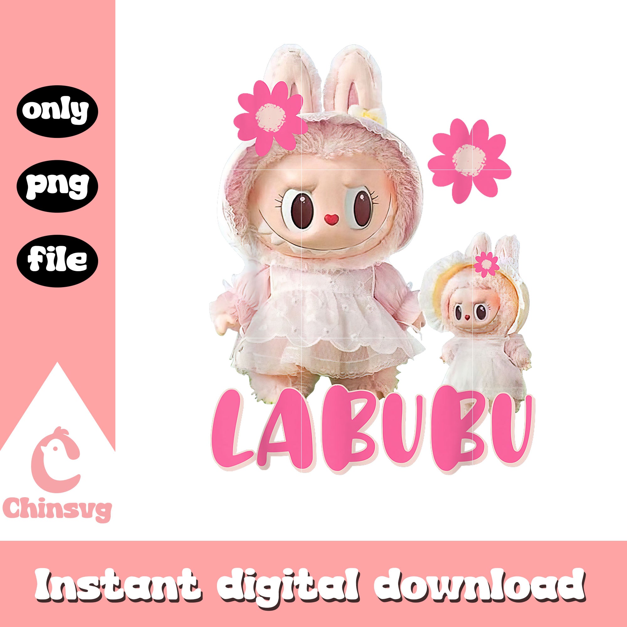 Pink labubu the monster design png, labubu colors png – Chinsvg