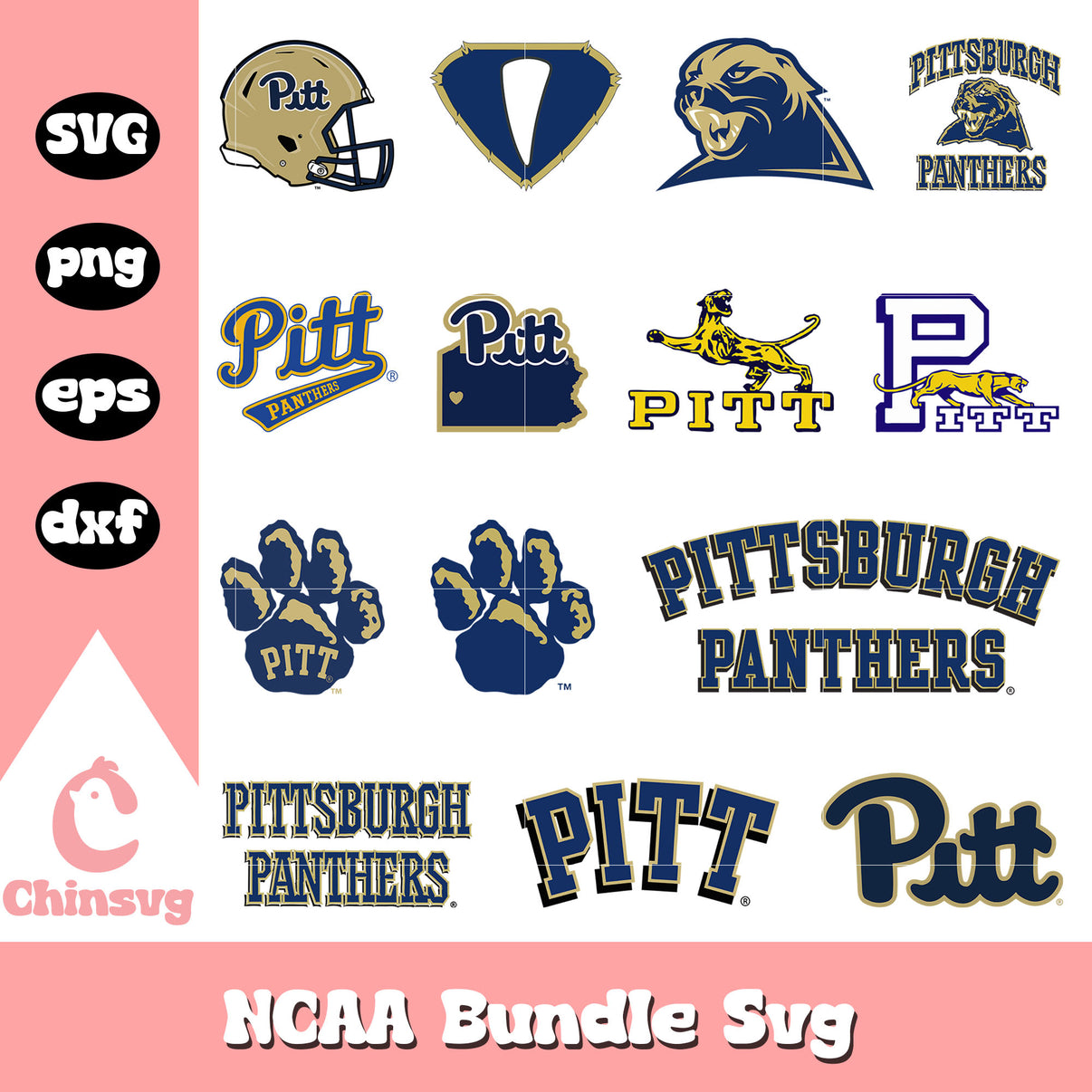 Pittsburgh Panthers Ncaa logo bundle svg, Pittsburgh Panthers logo svg ...