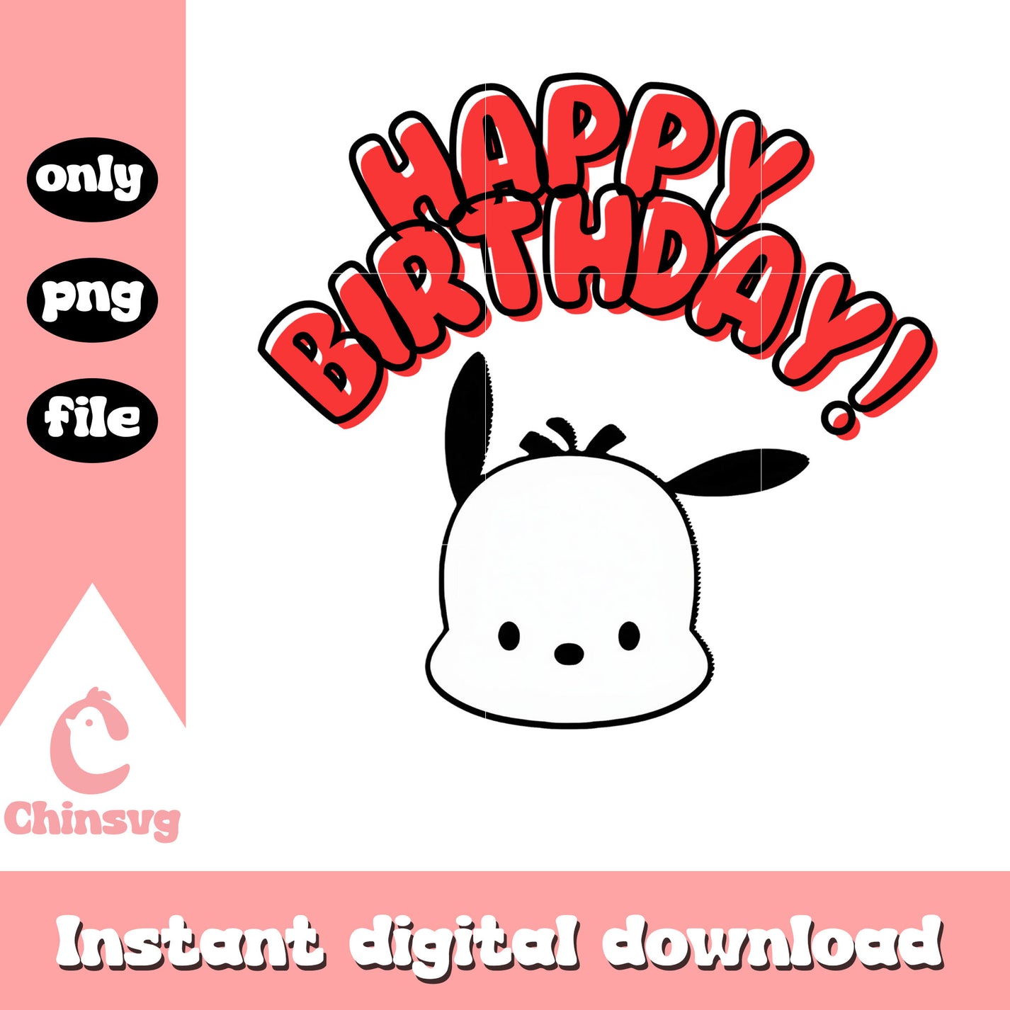 Pochacco happy birthday png, sanrio character png, cartoon png – Chinsvg