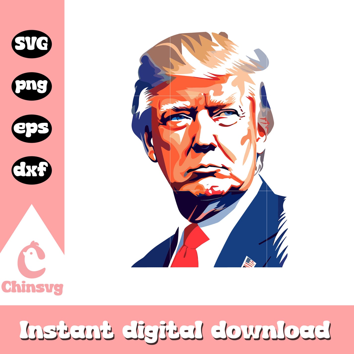 Portrait donald trump design svg, donald trump svg, president of ameri ...
