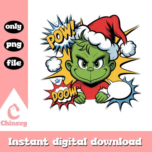 Pow doom baby mischief grinch design png, grinch xmas images png – Chinsvg