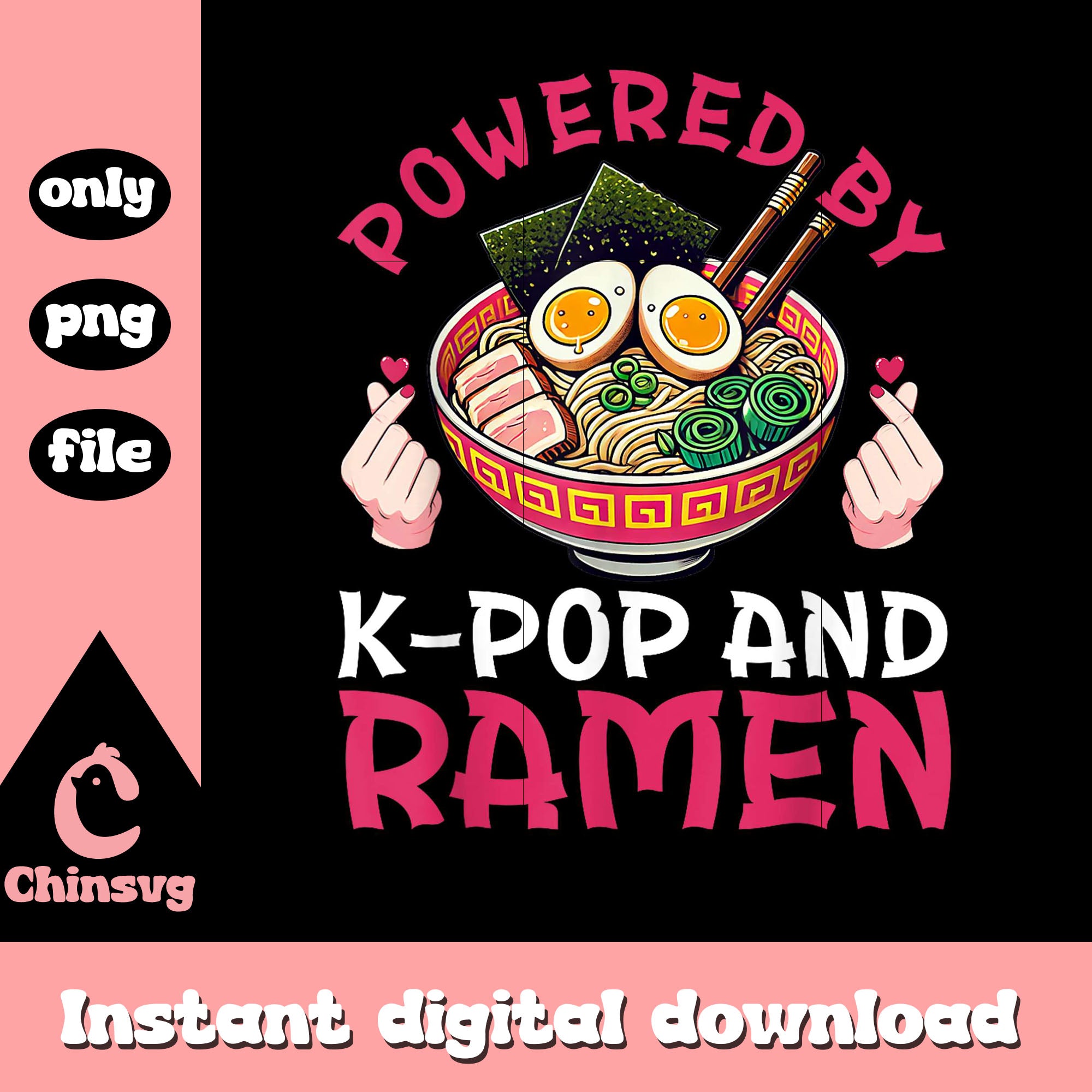 Powered by kpop and ramen design png, kpop ramen png – Chinsvg