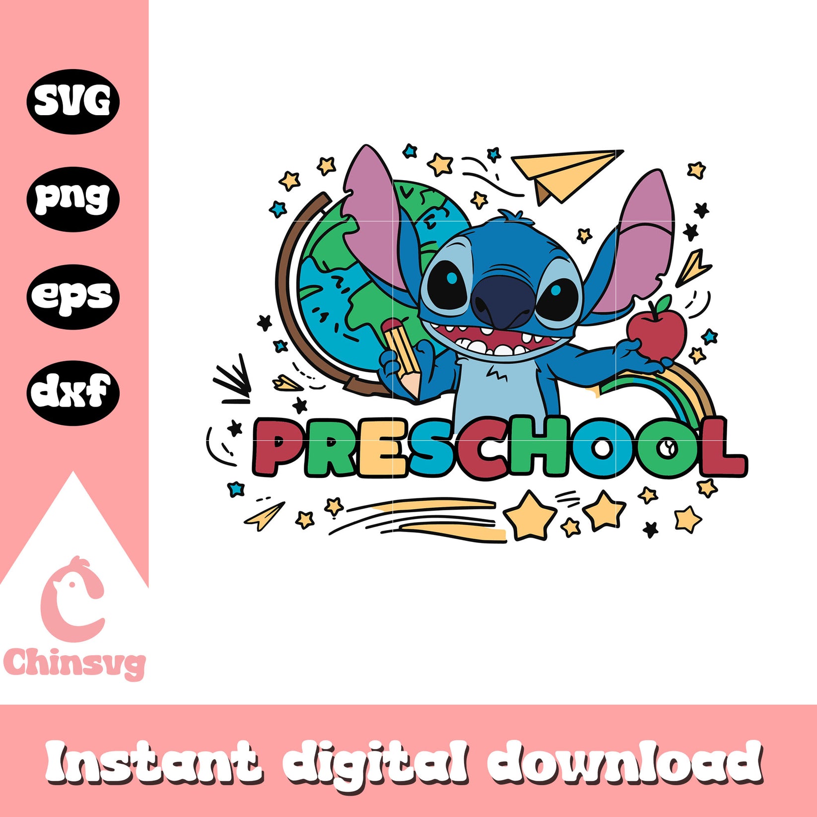 Preschool stitch back to school design svg, pre-school svg – Chinsvg