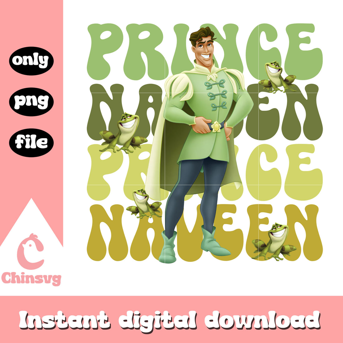 Prince Naveen standing png, frog prince human form png – Chinsvg