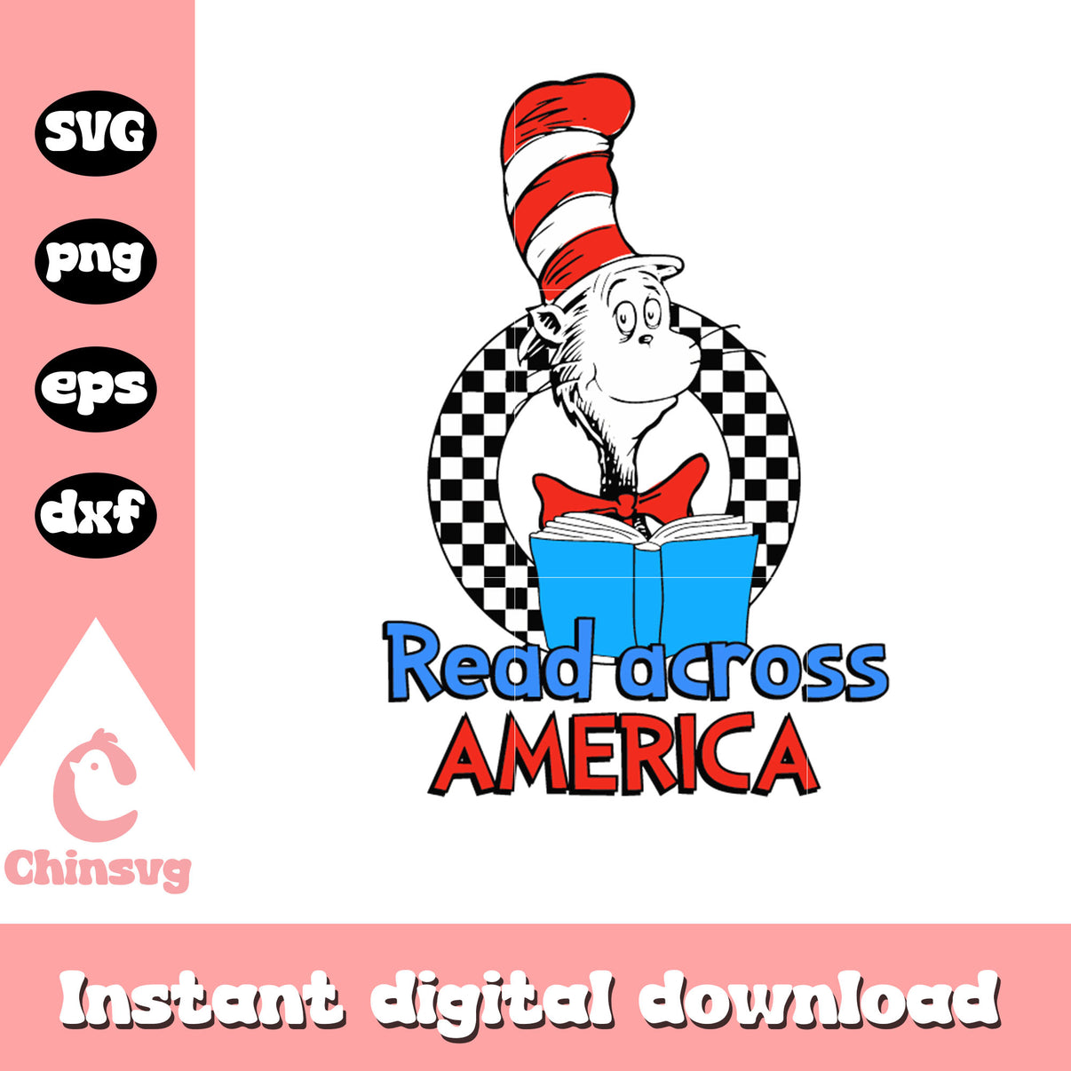 Reading across america cat in the hat svg, reading across america svg ...