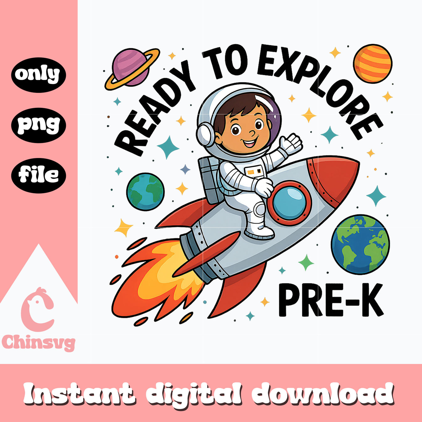 Ready to explore pre-k design png, first day of school png – Chinsvg