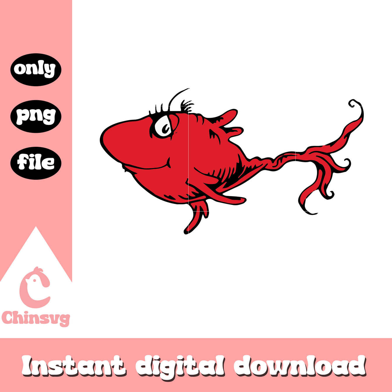 Red fish character png, dr seuss fish png, cartoon character png – Chinsvg