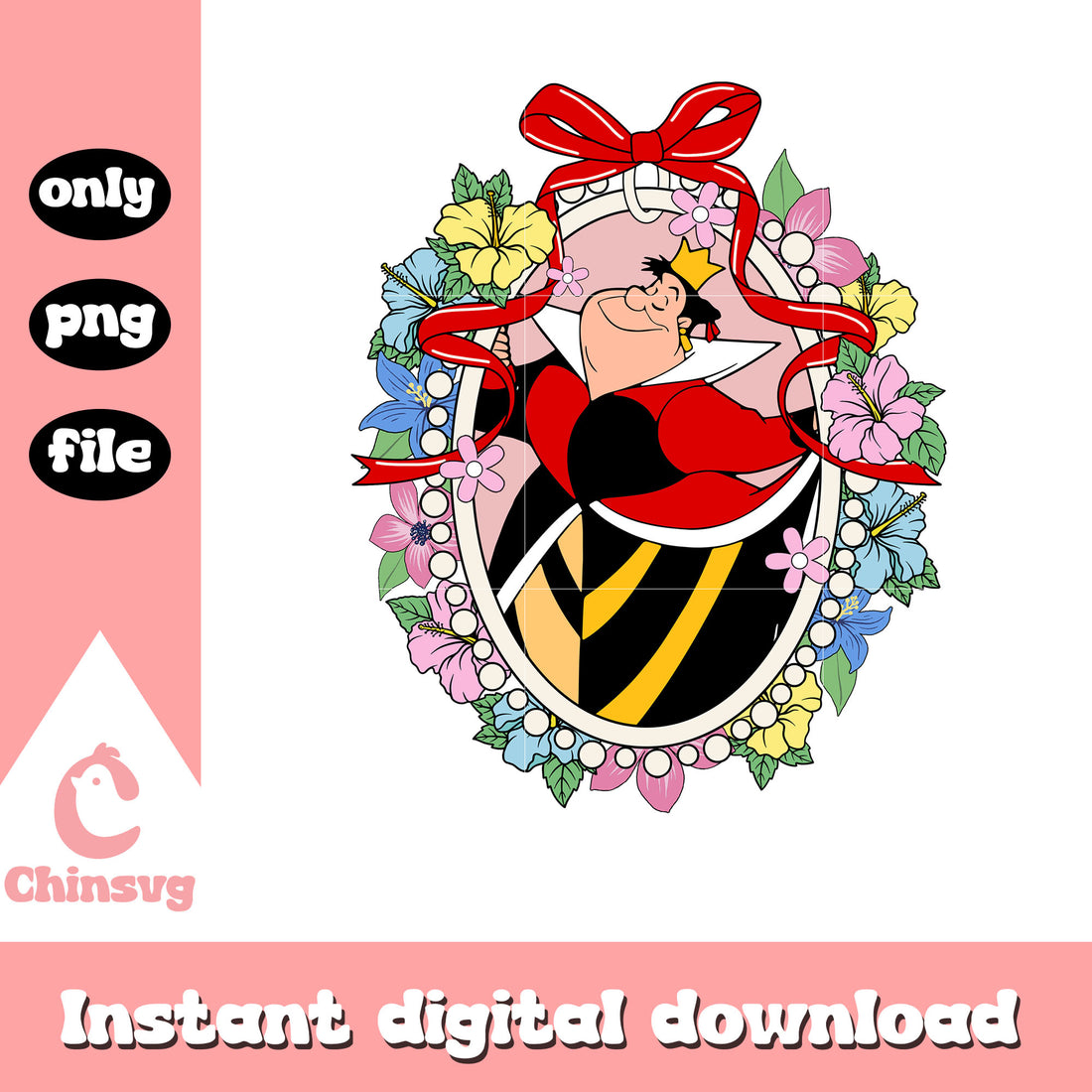 Red queen mirror design png, Alice in Wonderland png, disney png – Chinsvg