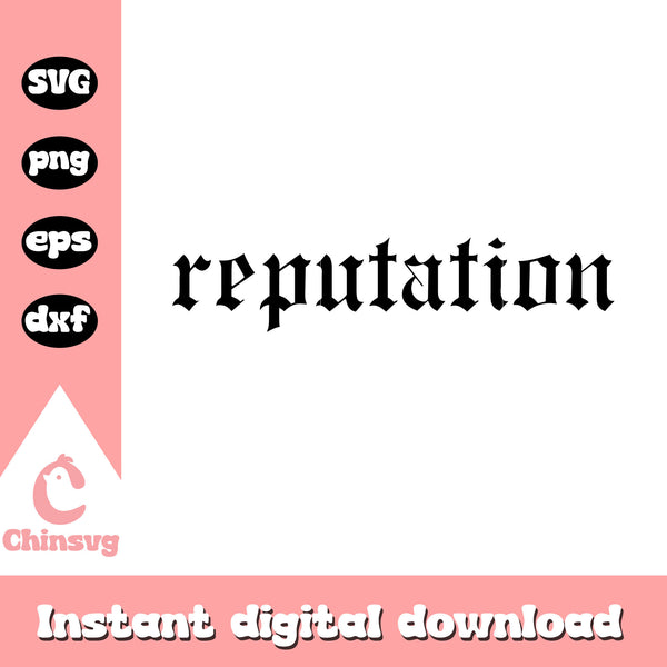 Reputation font design svg, Albums of Taylor Swift svg, Albums svg ...