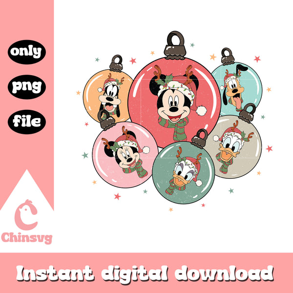 Retro christmas bauble disney design png, mickey mouse png – Chinsvg