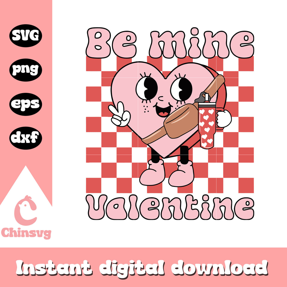 Retro valentine heart be mine svg, valentine heart svg – Chinsvg