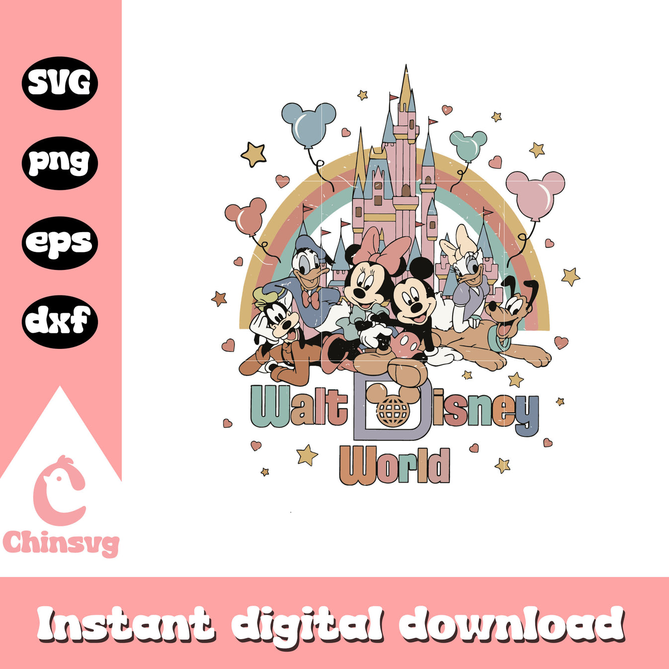 Retro walt disney world svg, Mickey and friends svg, disney svg – Chinsvg