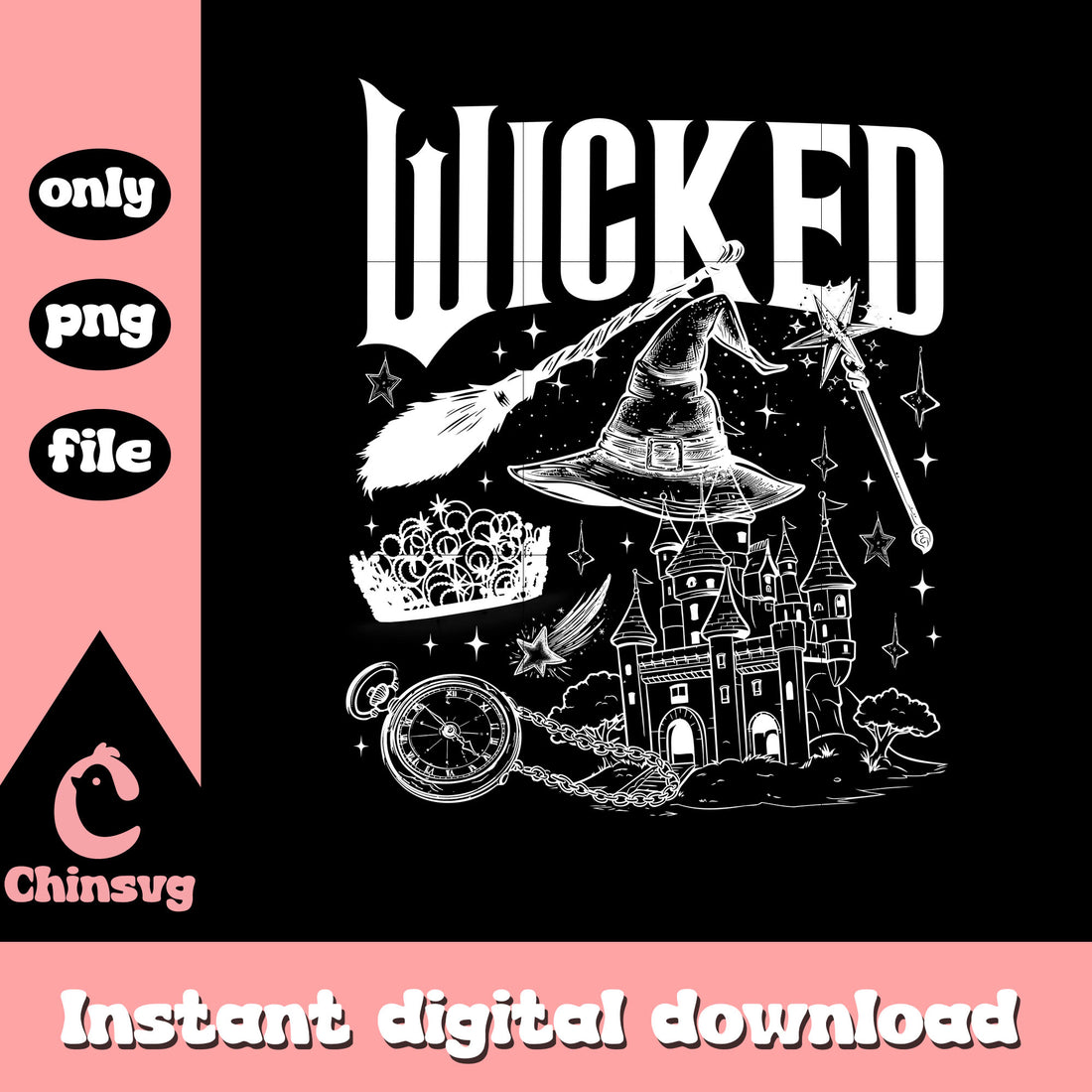 Retro wicked movie outline design png, wicked the movie png – Chinsvg