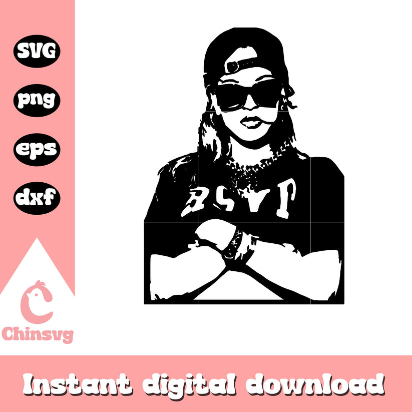 Rihanna street style svg, superbowl halftime show svg – Chinsvg