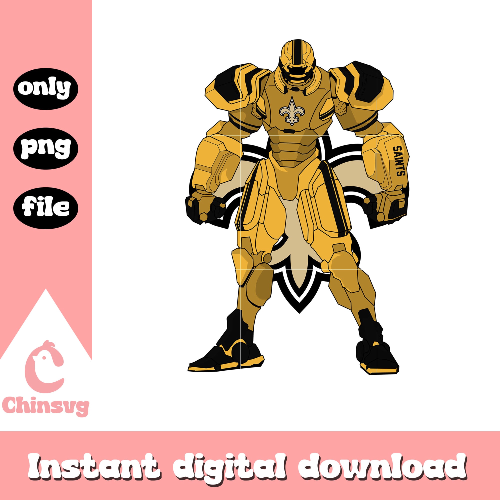 Robot custom logo saints png, new orleans saints nfl png – Chinsvg