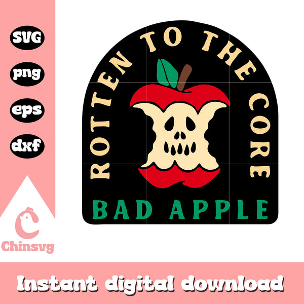 Rotten to the core bad apple svg, bad apple svg, ghost apple svg – Chinsvg