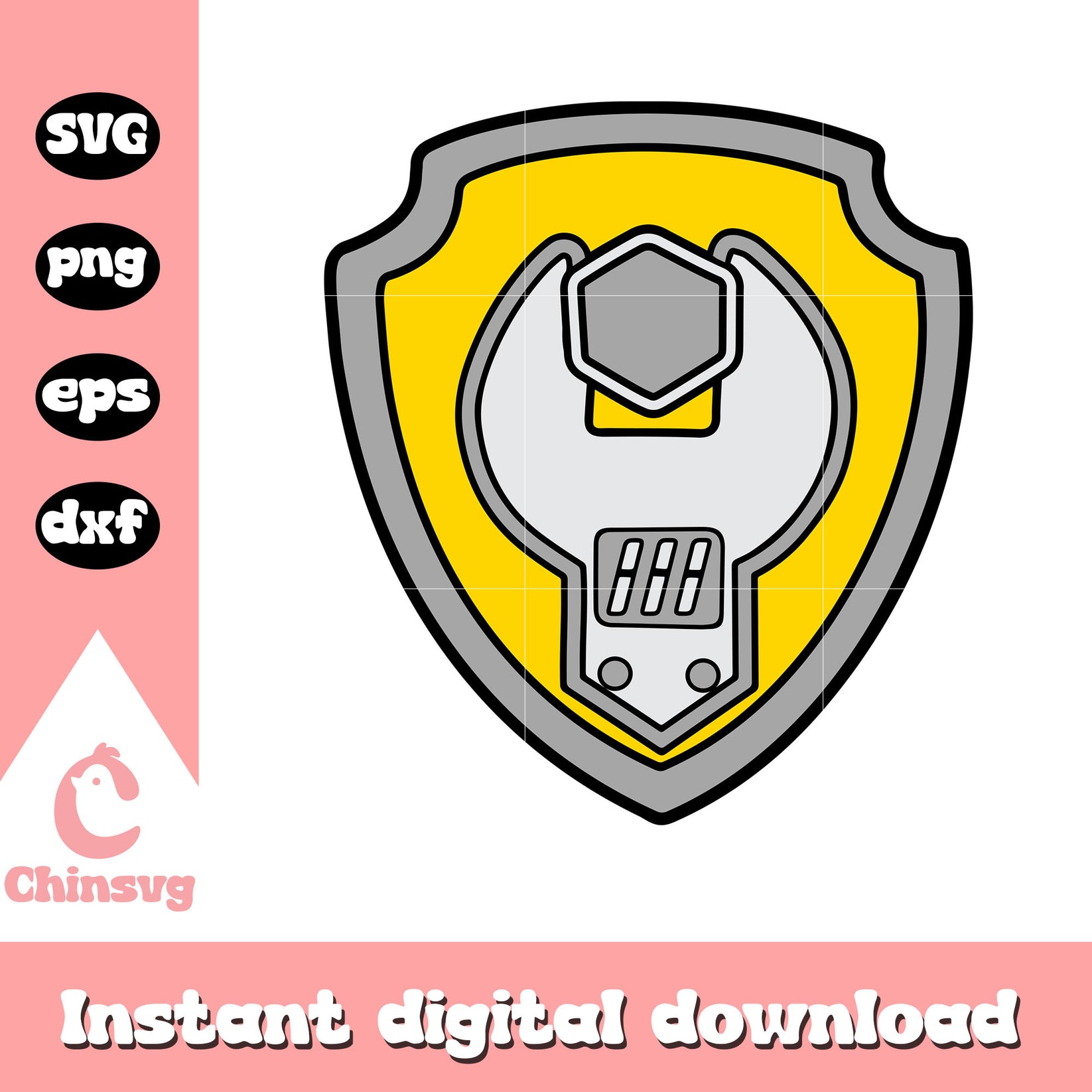 Rubble badge paw patrol team svg, rubble paw patrol svg – Chinsvg