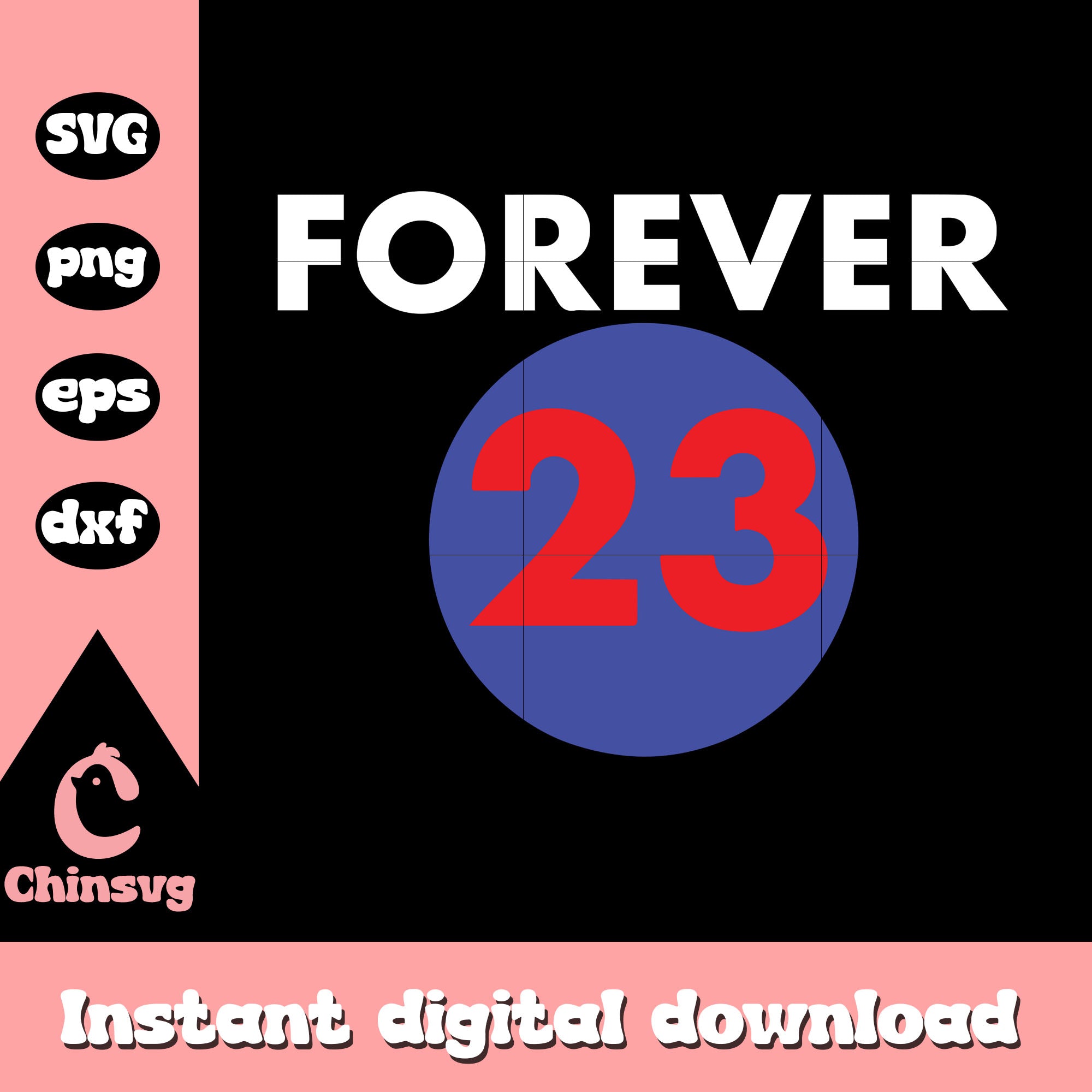 Ryne sandberg forever 23 logo design svg, cubs fo23ver svg – Chinsvg