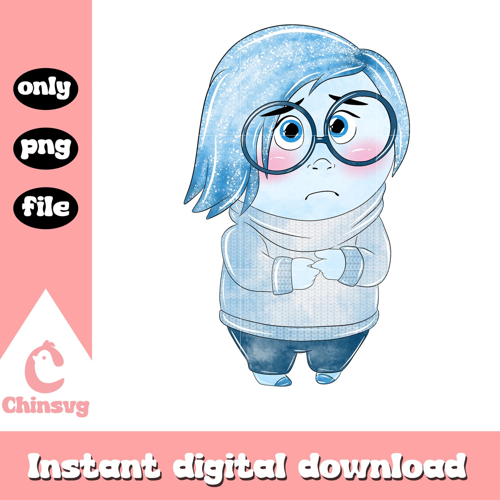 Sadness alone inside out design png, sadness inside out png – Chinsvg