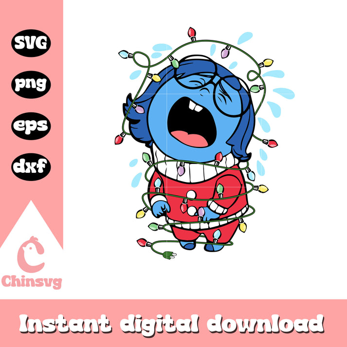Sadness christmas lights design svg, inside out movie svg – Chinsvg