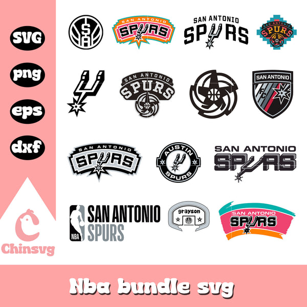 San Antonio Spurs logo design bundle svg, San Antonio Spurs svg – Chinsvg