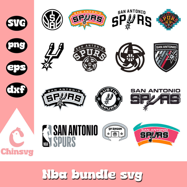 San Antonio Spurs logo design bundle svg, San Antonio Spurs svg – Chinsvg