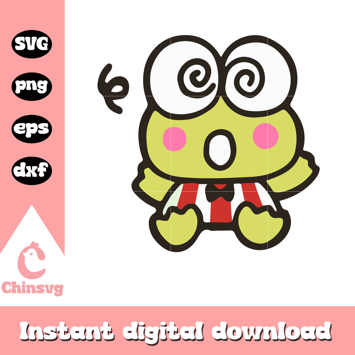 Sanrio Keroppi dizzy svg, keroppi sanrio svg, hello kitty svg – Chinsvg