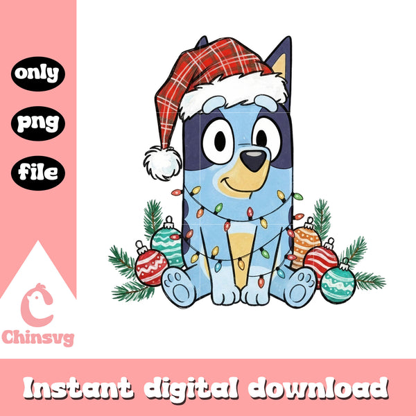 Santa bluey christmas balls design png, bluey cartoon png – Chinsvg