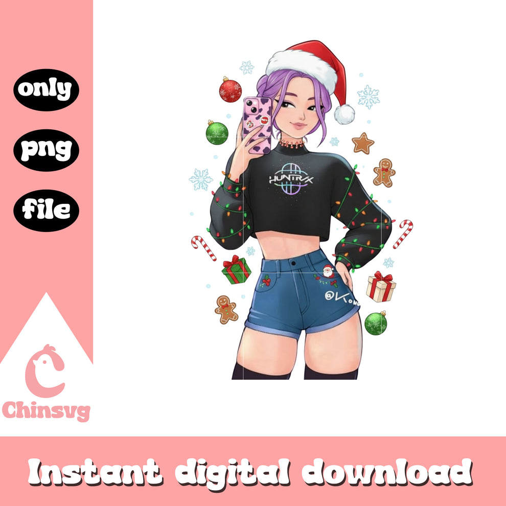 Santa rumi kpop girl group christmas png, christmas movie png – Chinsvg