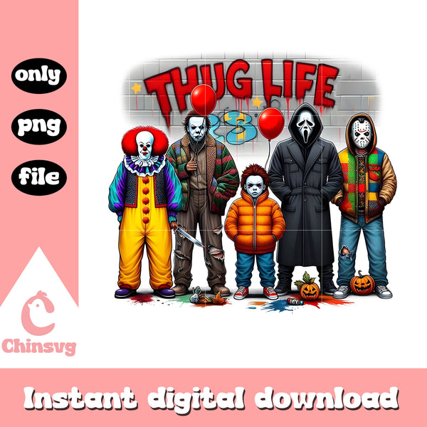 Scary movies characters thug life art png, thug life shirt png – Chinsvg