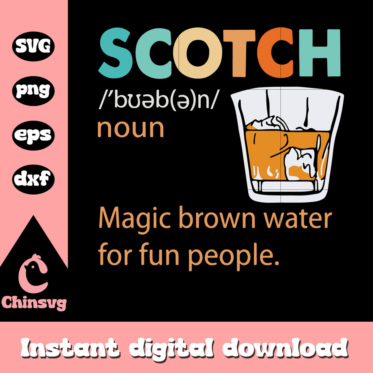 Scotch Magic Brown Water For Fun People svg, Scotch svg – Chinsvg