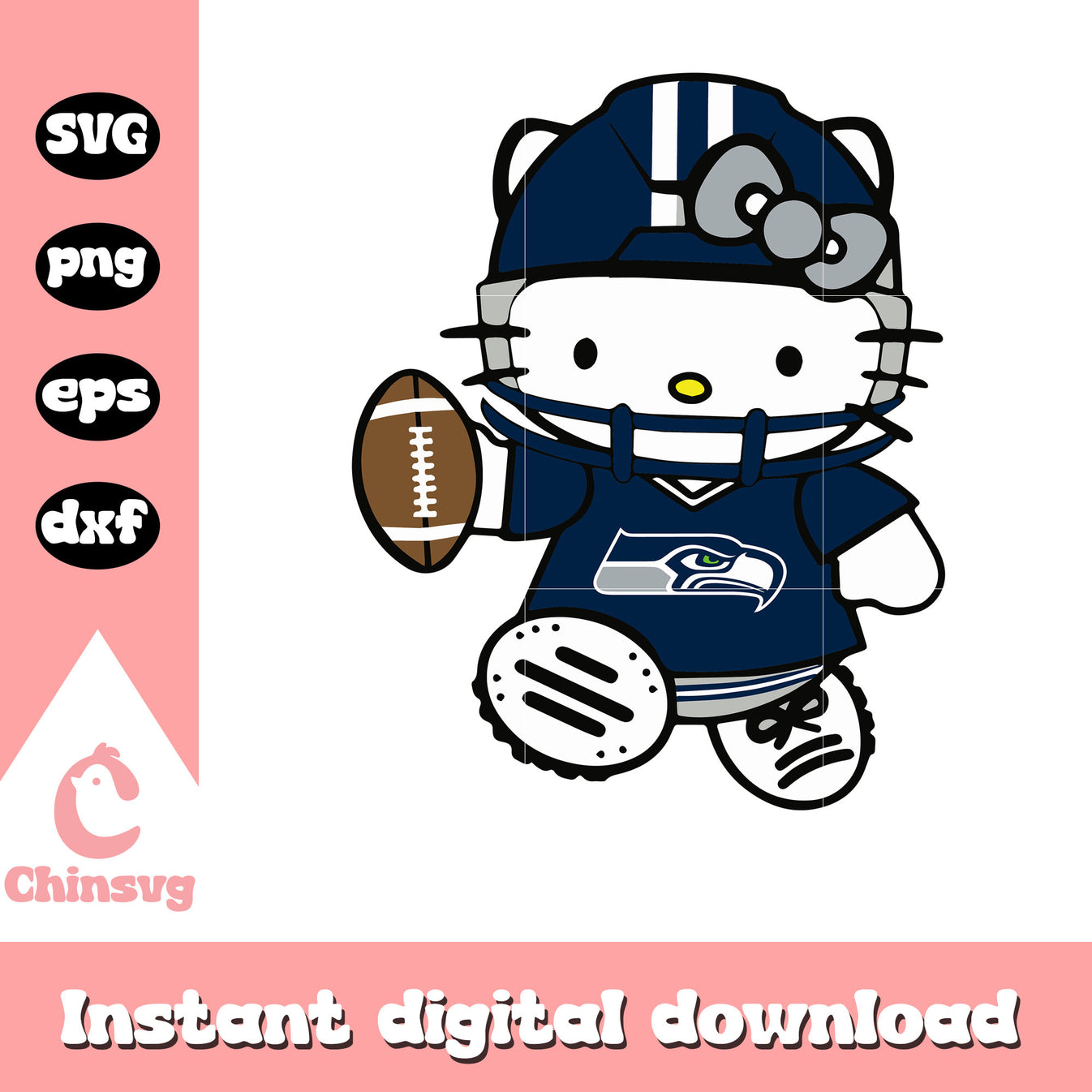 Seahawk hello kitty svg, Seattle Seahawks svg, hello kitty svg – Chinsvg